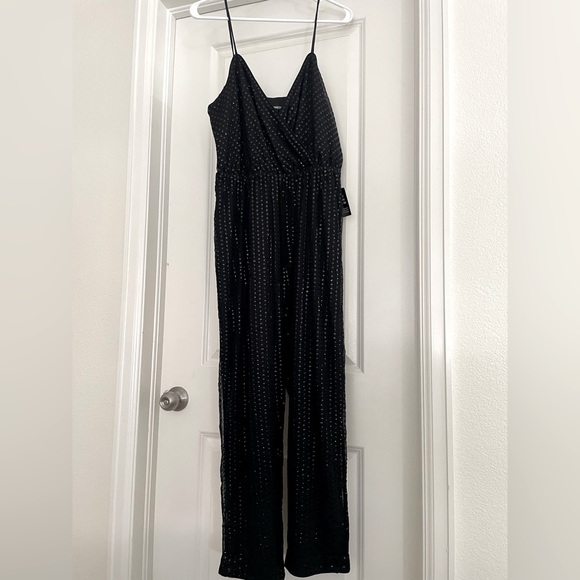 Express | Pants & Jumpsuits | Express Black Sequin Jumpsuit | Poshmark